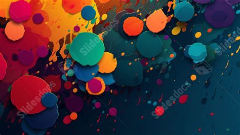 round solid particles colorful powerpoint background for free download