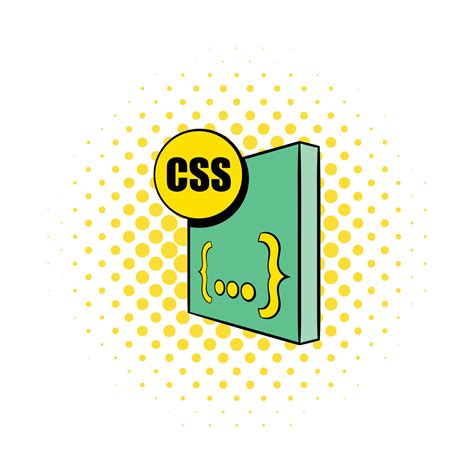 Css File Icon In Comics Style 14192806 Vector Art At Vecteezy