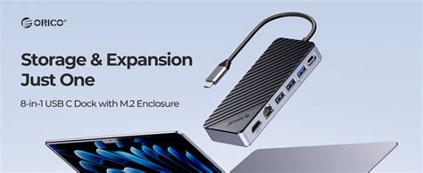 Amazon Com ORICO USB C Hub With M SSD Enclosure In USB C Docking Station Fits M NVMe