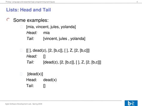 PPT Lists In Prolog Head Tail And Operations PowerPoint Presentation ID