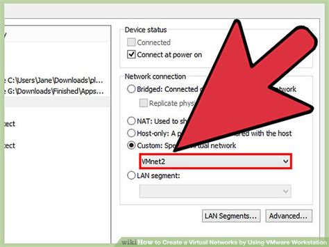 how to create a virtual networks by using vmware workstation