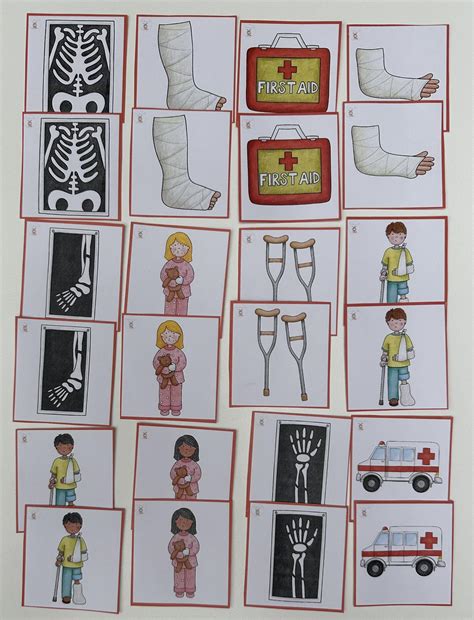 Matching Game Sick Doctor Hospit