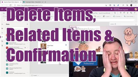 Powerapps Delete Sharepoint List Item Related Items And Confirmation Youtube