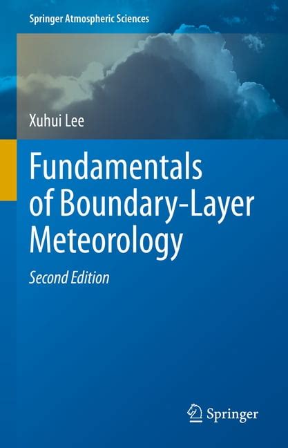 Springer Atmospheric Sciences Fundamentals Of Boundary Layer Meteorology Hardcover