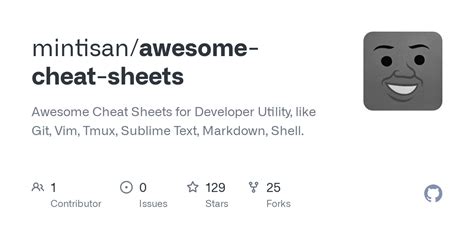 awesome cheat sheets readme md at master · mintisan awesome cheat
