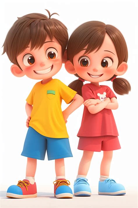 手绘活泼儿童玩耍人物模型素材 花瓣网