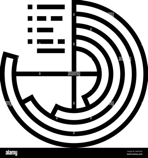 Data Visualization Chart Deep Learning Line Icon Vector Illustration