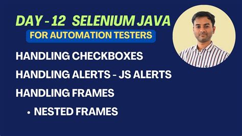 Day Selenium Java Handling Checkboxes Handling Alerts Popups Handling Frames YouTube
