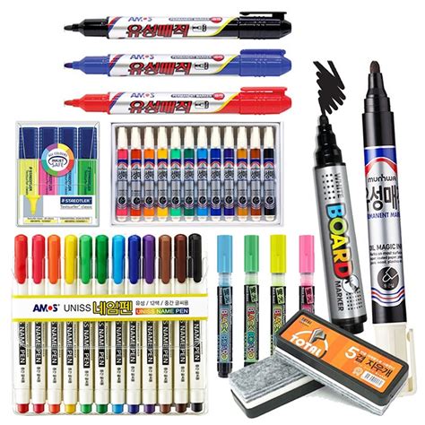 보드마카유성매직네임펜형광펜볼펜샤프문구 티몬