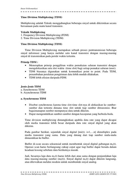Time Division Multiplexing Pdf