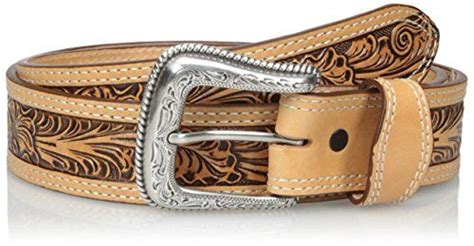 Nocona Mens Natural Mexican Floral Embossed Belt Mens Accessories