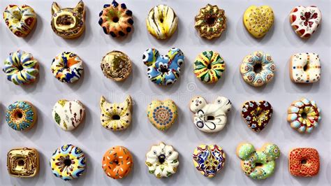 Fancy Donuts At The Dessert Food Festival Stock Image Image Of Candy Gemstone 340989387