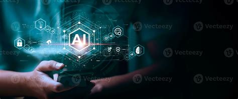 Businessman Touching The Brain Working Of Artificial Intelligence