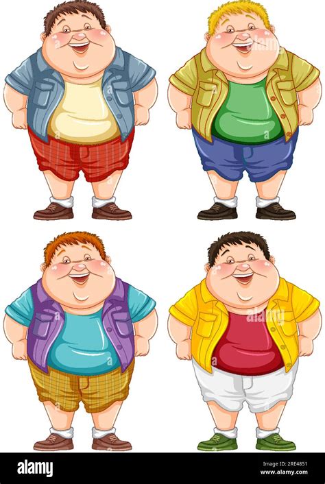 Overweight People Cartoon Clipart