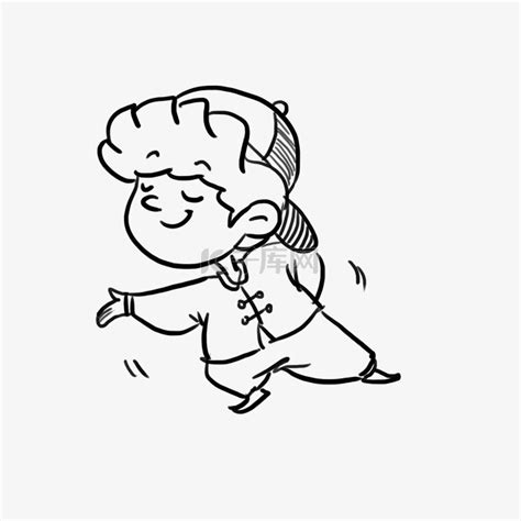 儿童节简笔速写手绘涂鸦小绅士素材图片免费下载 千库网