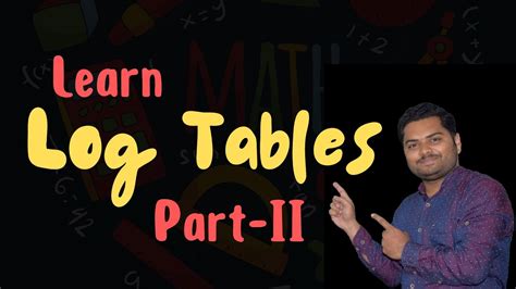 Learn Log Tables YouTube