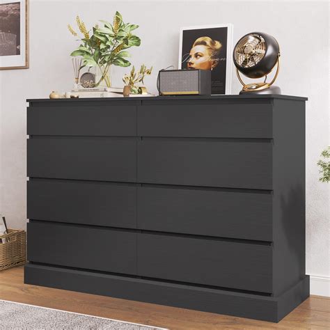 Fotosok 5 Drawer Dresser Black Dresser Modern Dresser For