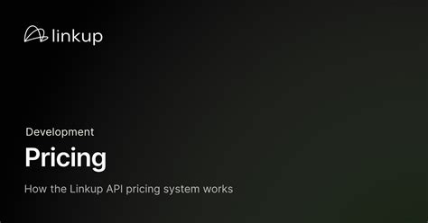 Pricing Linkup Api Documentation