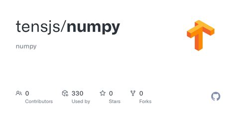 GitHub Tensjs Numpy Numpy
