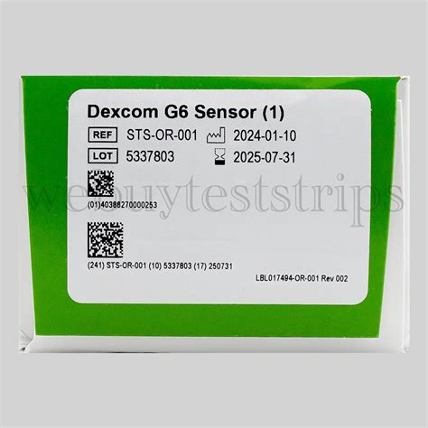 Dexcom G6 Sensor Single In Unopened Box