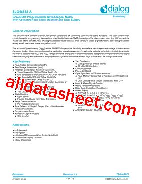 SLG A Datasheet PDF Dialog Semiconductor
