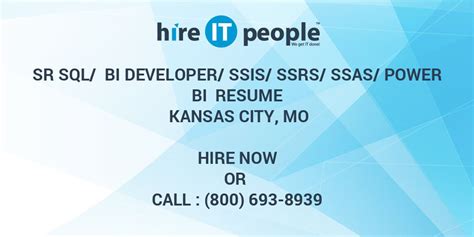 Sr Sql Bi Developerssisssrsssaspower Bi Resume Kansas City Mo