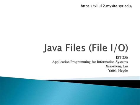 PPT Java Files File I O PowerPoint Presentation Free Download ID