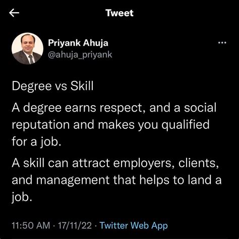Priyank Ahuja On Linkedin Degree Vs Skill Follow Priyank Ahuja 147
