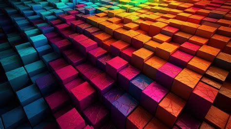 Abstract Cube Background Cubes Rendered In 3d With Varied Heights