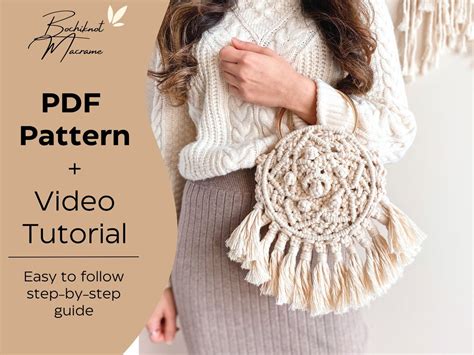 Macrame Bag Pattern EBOOK DIY Pattern Macrame Tutorial Macrame Bag For Gift Macrame Bag DIY Boho