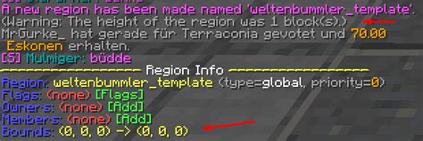 Creating A Global Region Will Warn About The Dimensions Of The Region