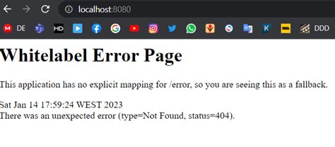 Spring Boot Whitelabel Error Page Rspringboot