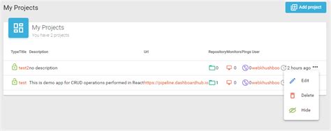 Delete Project Not Working On Project List Page · Issue 1515