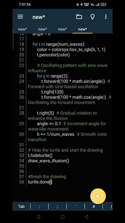 Python Cool Illusion Animation Through Python Turtle 🐢😱😱enjoy This