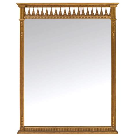 Elegant Large Gilded Rectangular Mirror — Morgan Oakes Gallery