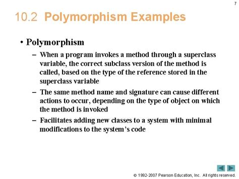 1 10 ObjectOriented Programming Polymorphism 1992 2007 Pearson