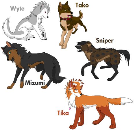All My Canine Ocs By Wytecolbain On Deviantart