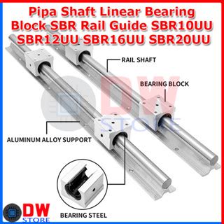 Jual Pipa Shaft Rail Guide SBR Linear Bearing Block SBR SBR10UU SBR12UU SBR16UU SBR20UU Shopee
