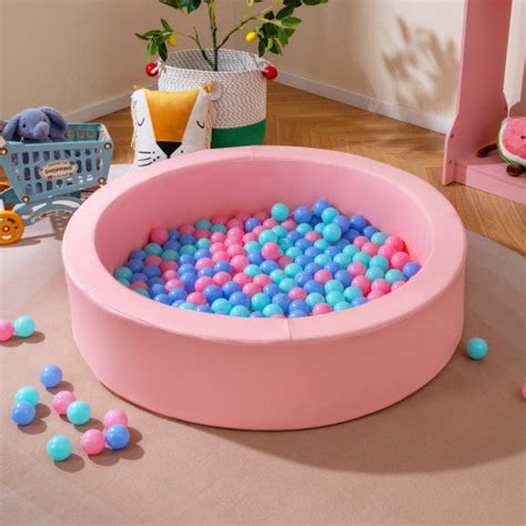 425 Inch Round Foam Ball Pits With 25d Sponge Filling And Washable Pu
