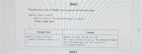 Task 2 Write The Driver Code Of Test 3 Class StudyX
