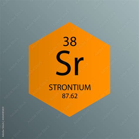 Sr Strontium Alkaline Earth Metal Chemical Element Periodic Table
