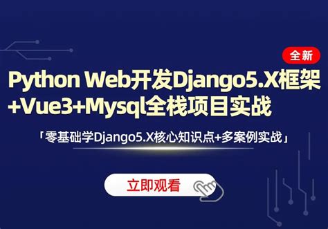 新版pythonweb开发django5x框架vue3mysql全栈项目实战