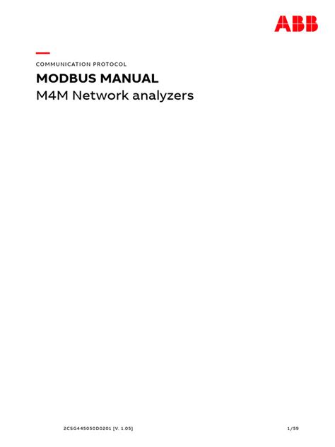 Modbus Manual V 105 Abb Pdf Telecommunications Computing