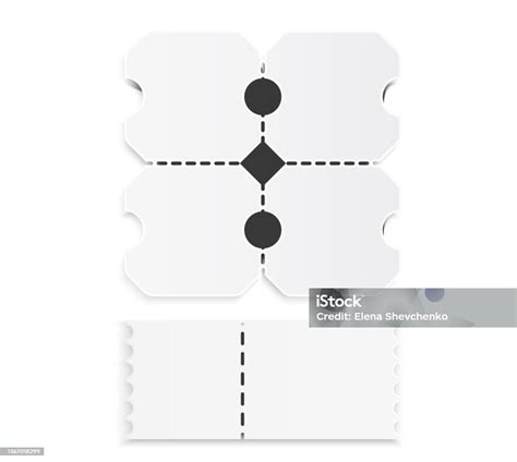 티켓 스텁 복권 극장에 대한 쿠폰 세트 Vip 패스 에이스 페이퍼 콘서트 영화관 극장 및 보딩 티켓에 대한 템플릿으로 가장자리가 주름진 가장자리가 있습니다 2명에 대한 스톡