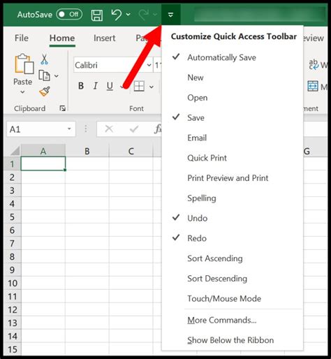 exploring the quick access toolbar in excel