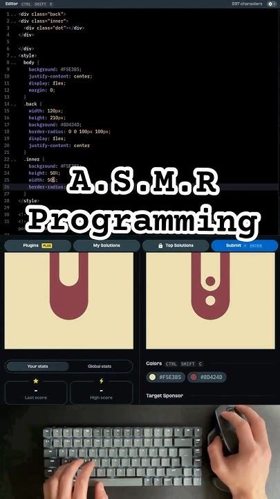 Css Battle 25th April Keyboard And Mouse Asmr Coding Asmr Html Css Webdesign Webdev