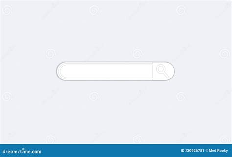 White Search Button Symbol On White Background Minimal Monochrome