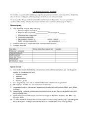 Lab Practical Exam 1 Practice Test Docx Lab Practical Exam 1 Practice The Following Are