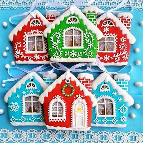 Пряник Домик Новогодние Пряники на елку в интернет магазине Ярмарка Мастеров по цене 325