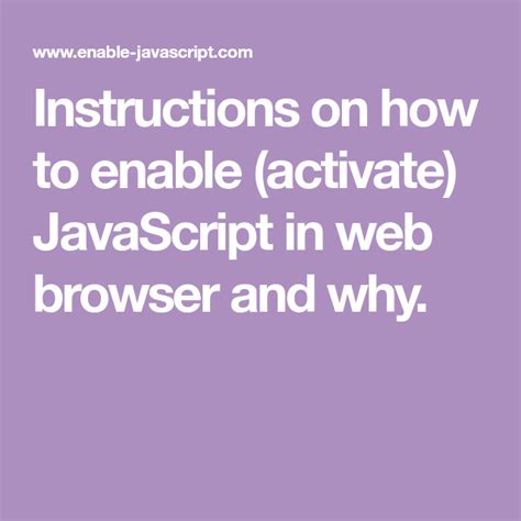 Instructions on how to enable (activate) JavaScript in web browser and why. | Browser, Web ...